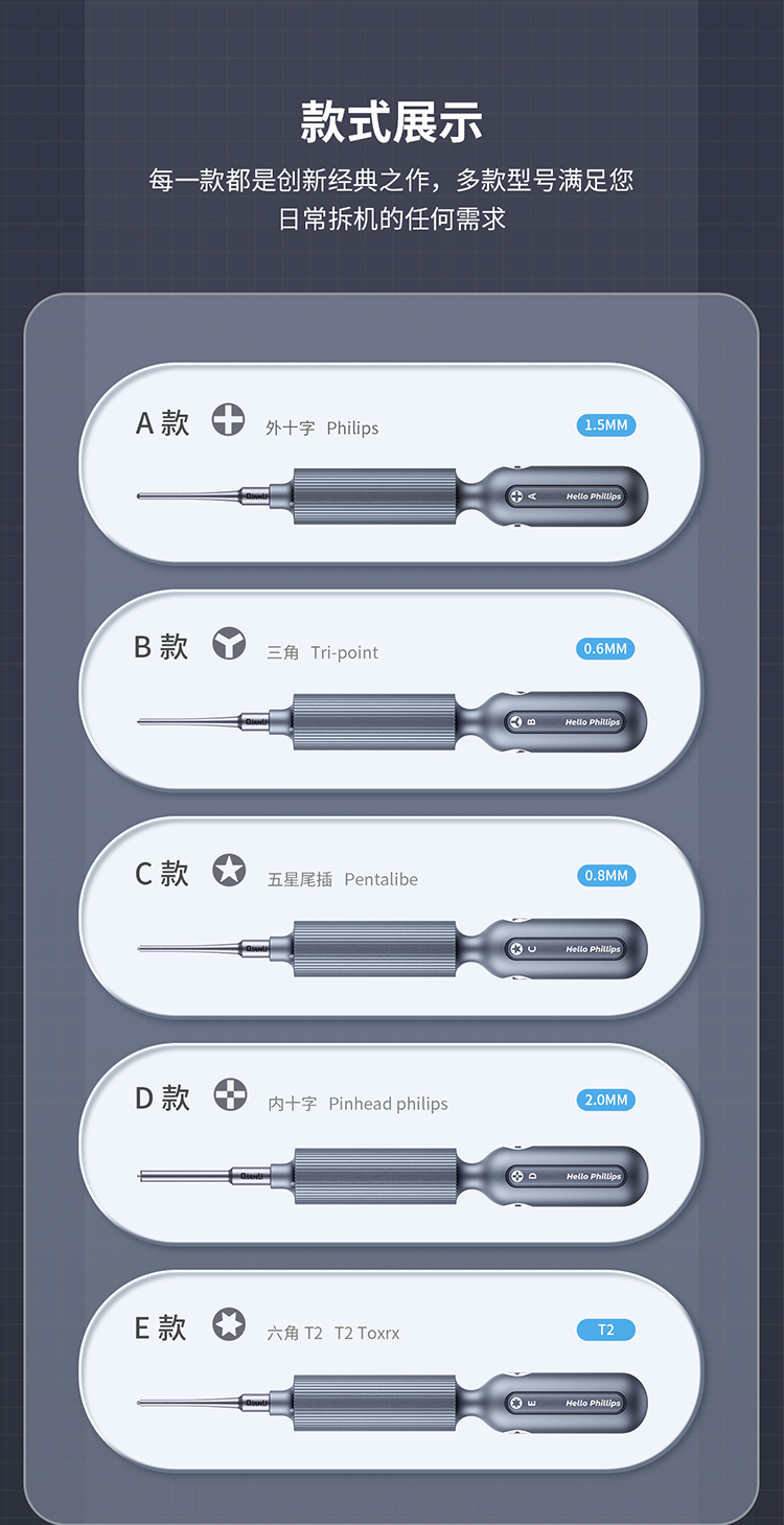 QianLi Hello Phillips Super Touch Screwdriver D: Pinhead Phillips ...